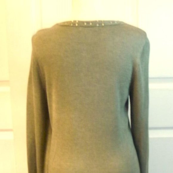 Sigrid Olsen | Sweaters | Sigrid Olsen Size Med Sage Gray Green Ribbed ...